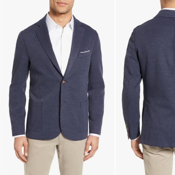 Eleventy | Suits & Blazers | Nwt Eleventy Denim Single Breasted Laser Cut Jacket Xl | Poshmark